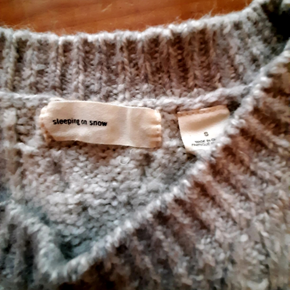 Anthro Sleeping On Snow Marie Cable Sweater - Gem